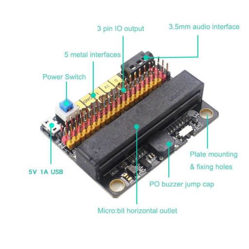 Robotbit IOBIT V2.0 Micro:bit, Expansion Board - DarkOct02