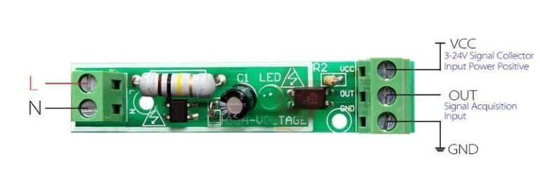 1 Channel 220V AC Optocoupler Isolation Module for PLC - DarkOct02