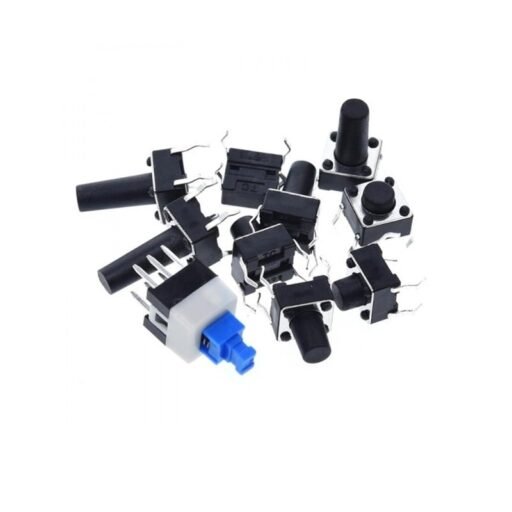 180Pcs. Micro Tactile Push Button Switch Kit (10 Shaft Size) - DarkOct02