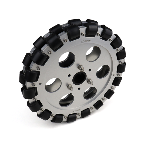 EasyMech 203mm Double Aluminium Omni Wheel (BUSH TYPE ROLLER) - DarkOct02