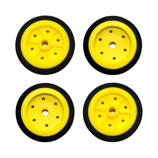 EasyMech 100mm Modified Heavy Duty(HD) Disc Wheels Yellow – 4Pcs ...