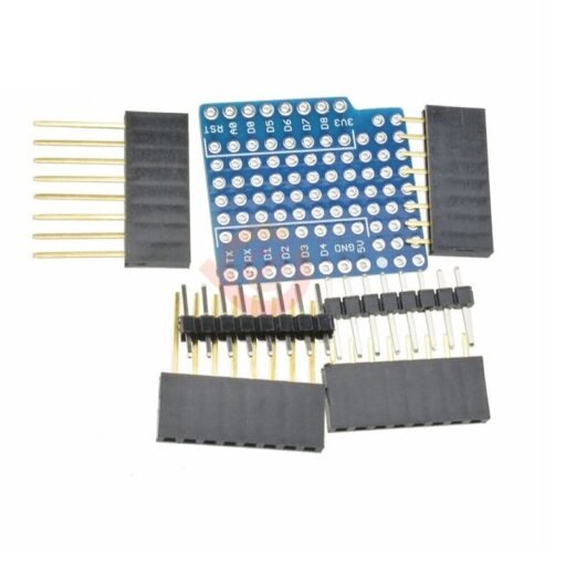 D1 Double Sided Breakout PCB Proto Board Shield with Berg Pins - DarkOct02