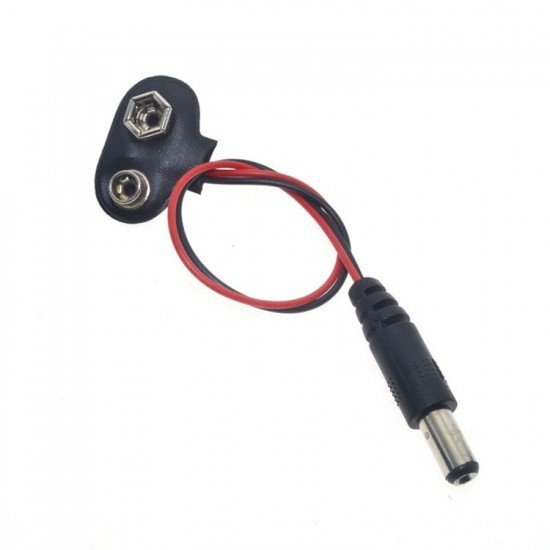 I Type 9V Battery, Clips Connector, Buckle with DC15CM, Black and Red ...