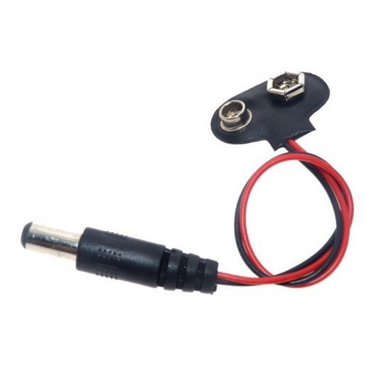 I Type 9V Battery, Clips Connector, Buckle with DC15CM, Black and Red ...