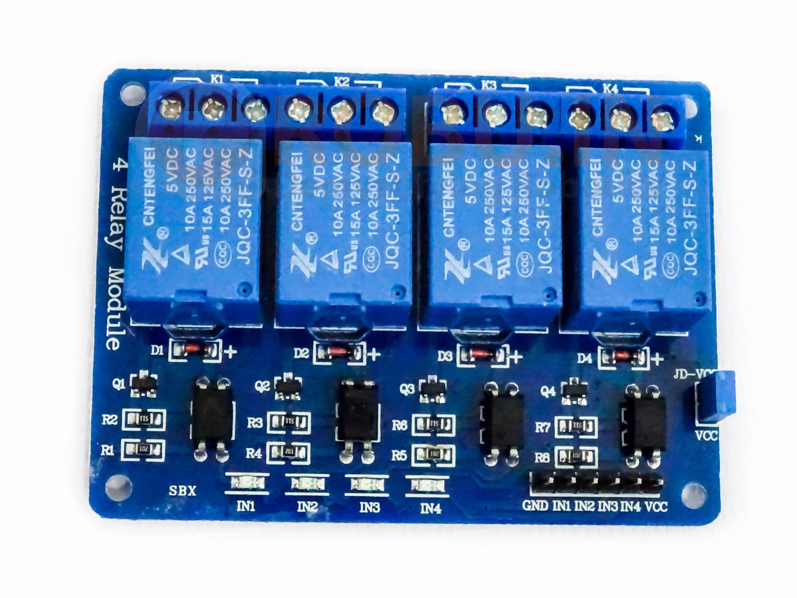 4 Channel Isolated 5V 10A Relay Module opto coupler For Arduino PIC AVR DSP ARM - DarkOct02