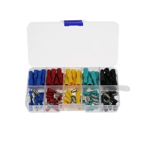 Insulated 5 Colour Wire Crimp Terminal Male-Female Connector Pair Kit ...