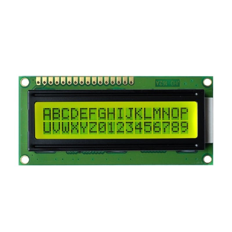 Original JHD 16×2 Character LCD Display With Yellow Backlight - DarkOct02