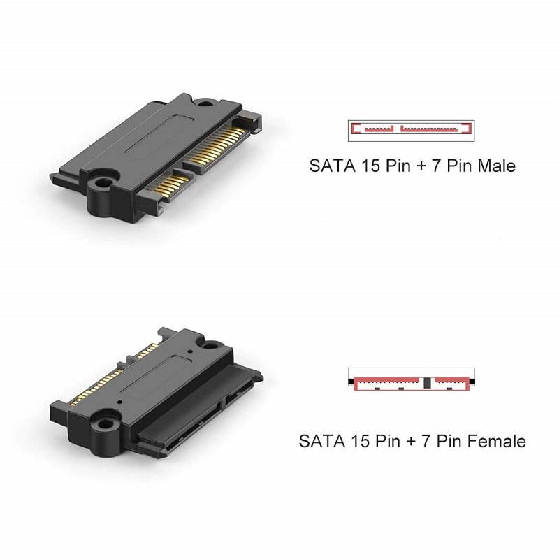 SATA?7+ 15PIN? Male, to SATA7+ 9P Female, Adapter - DarkOct02