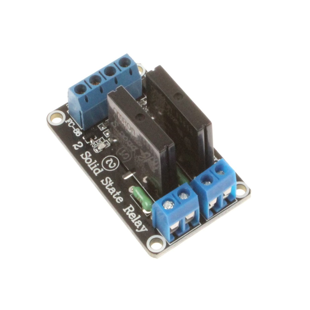 2 Channel 12V Relay Module Solid State Low Level SSR DC Control 250V 2A ...